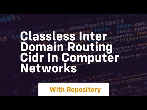 Classless inter domain routing cidr in computer networks