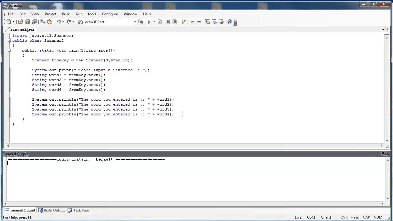 Scanner Class Part 3: Keyboard Input next() and nextLine() (Java)