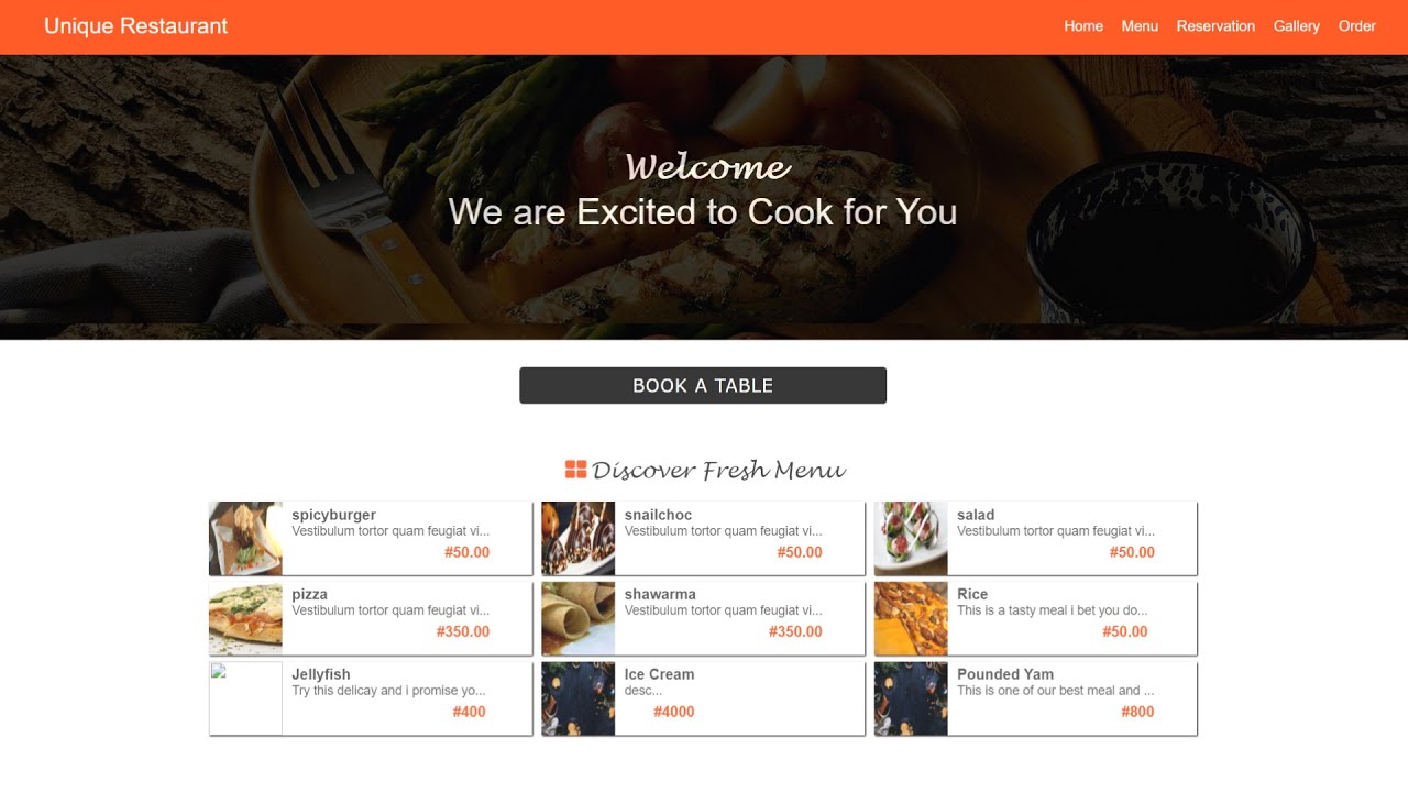 Restaurant Management System & Table Reservation (PHP) with Source Code