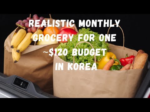Realistic monthly grocery haul for one 150,000 won budget