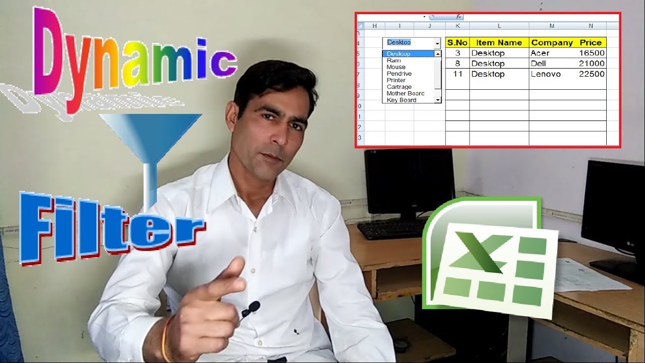 Dynamic filters in Excel (Filter as you type) - Excel VBA Tutorial