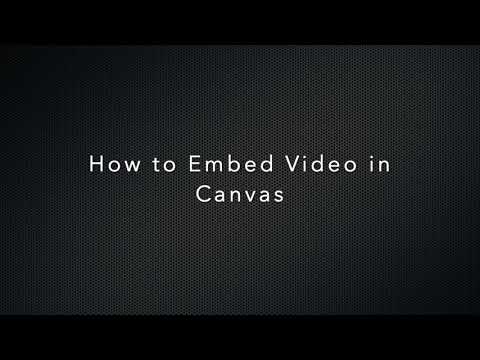 How to Embed Video in Canvas