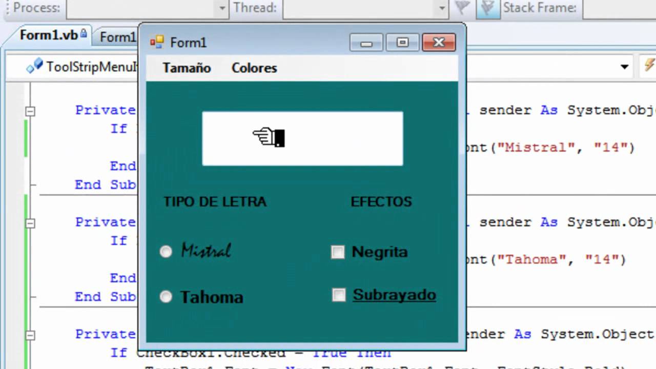 Tutorial RadioButton, CheckBox, MenuStrip en Visual Basic 2008.mp4