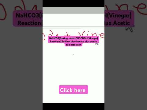 NaHCO3(Baking soda)+CH3COOH(Vinegar) Reaction||Sodium bicarbonate plus Acetic acid Reaction