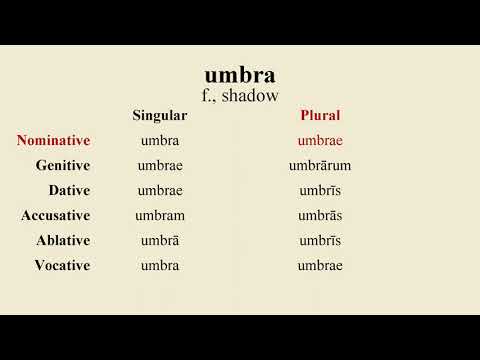 Loquere Latīnē - How to Pronounce umbra