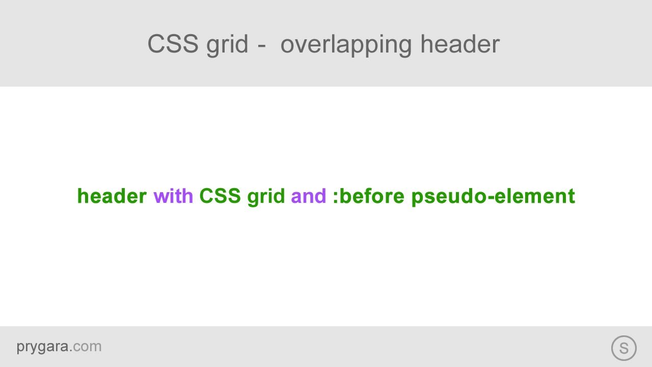 CSS grid - overlapping header