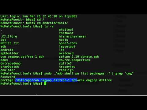 Using ADB to pull .apk files