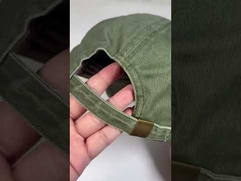 U.S. Army Veteran Military Embroidered Washed Solid Pigment Dyed Cotton Twill Brass Buckle Cap