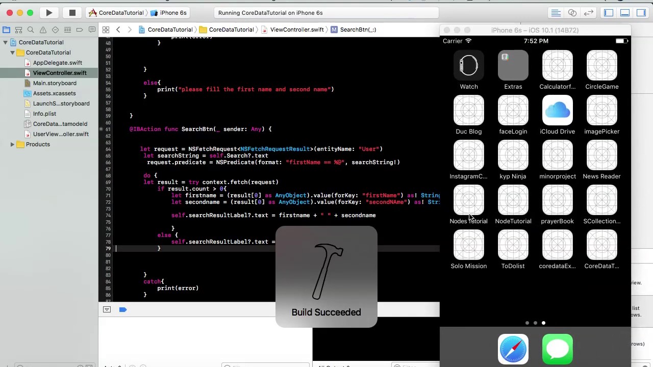 Core Data with Swift 3 (Save, Fetch, Search, Delete) - 2