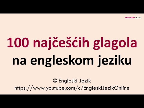 100 Najčešćih glagola na engleskom jeziku