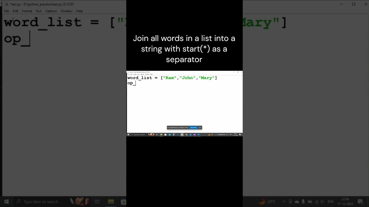 python coding exercise for absolute beginners #shorts #python #coding#pythontricks #pythonlist