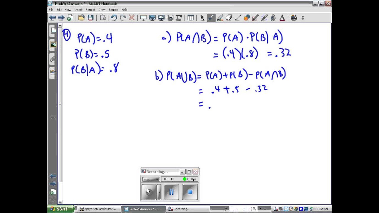 Probability Worksheet - Problem #4