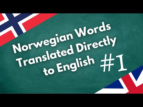 Norwegian Words Translated Directly to English #1