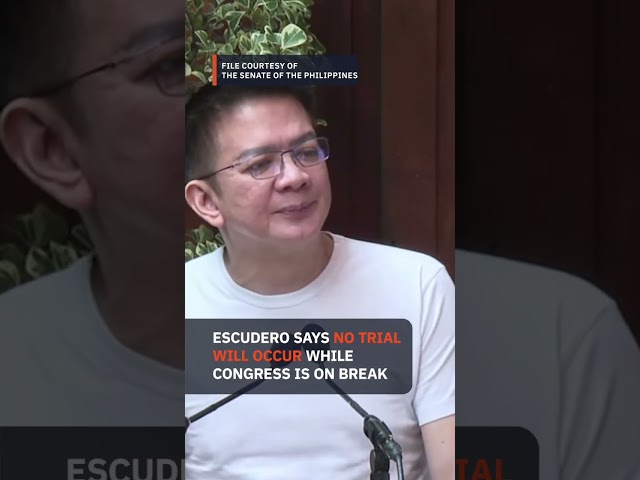Escudero: Why rush us to convene for Sara Duterte's impeachment trial?