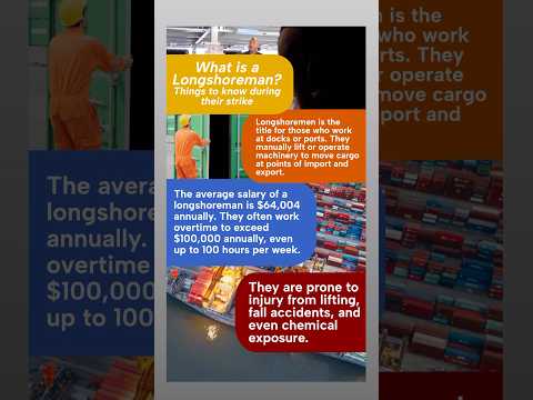 What is a Longshoreman? Dockworkers (Longshoremen) Are On Strike ⚠️ #logistics