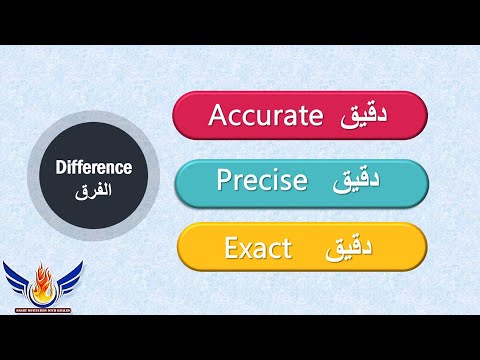 الفرق بين Accurate vs Exact vs Precise /حلقة (3) كلمات لها نفس المعني ولكن الإستخدام مختلف/Synonyms