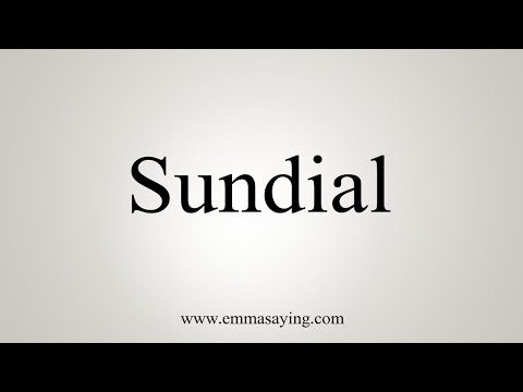 How To Say Sundial