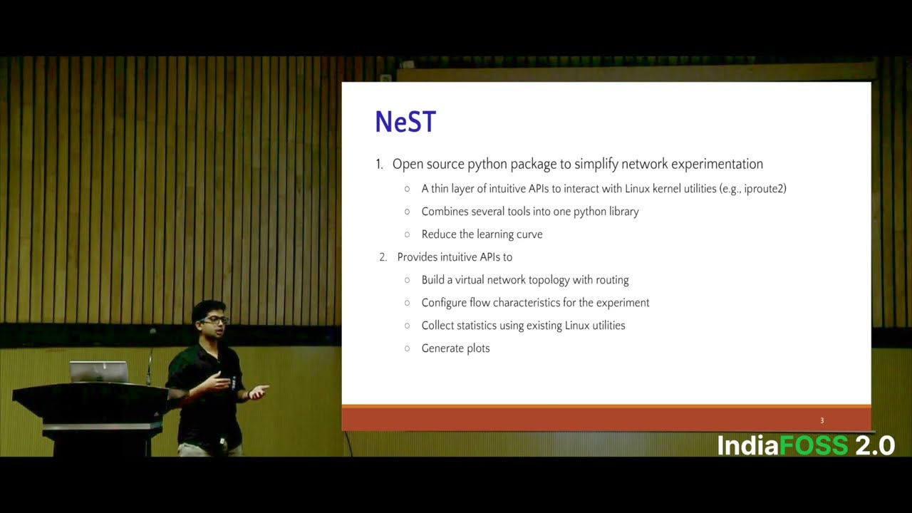NeST: A Python based Network Emulator for Education and Research | Narayan G | IndiaFOSS 2.0