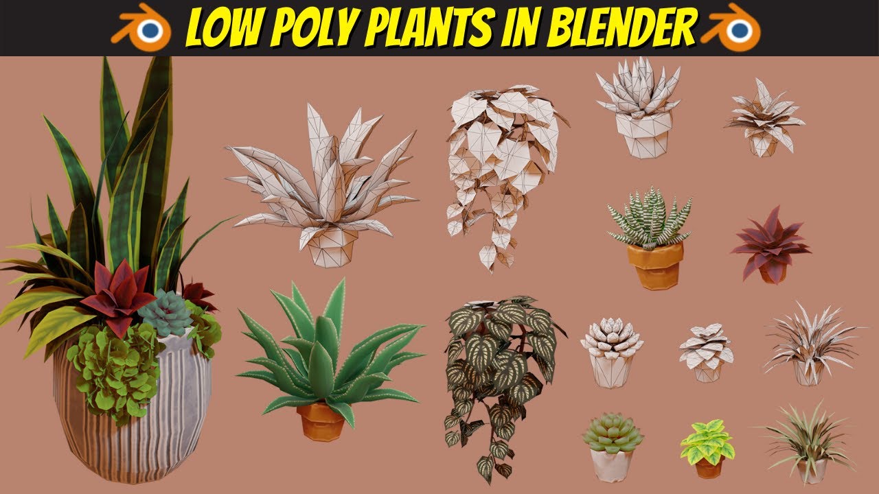Blender 2.8 Tutorial: Creating Low-poly Plants
