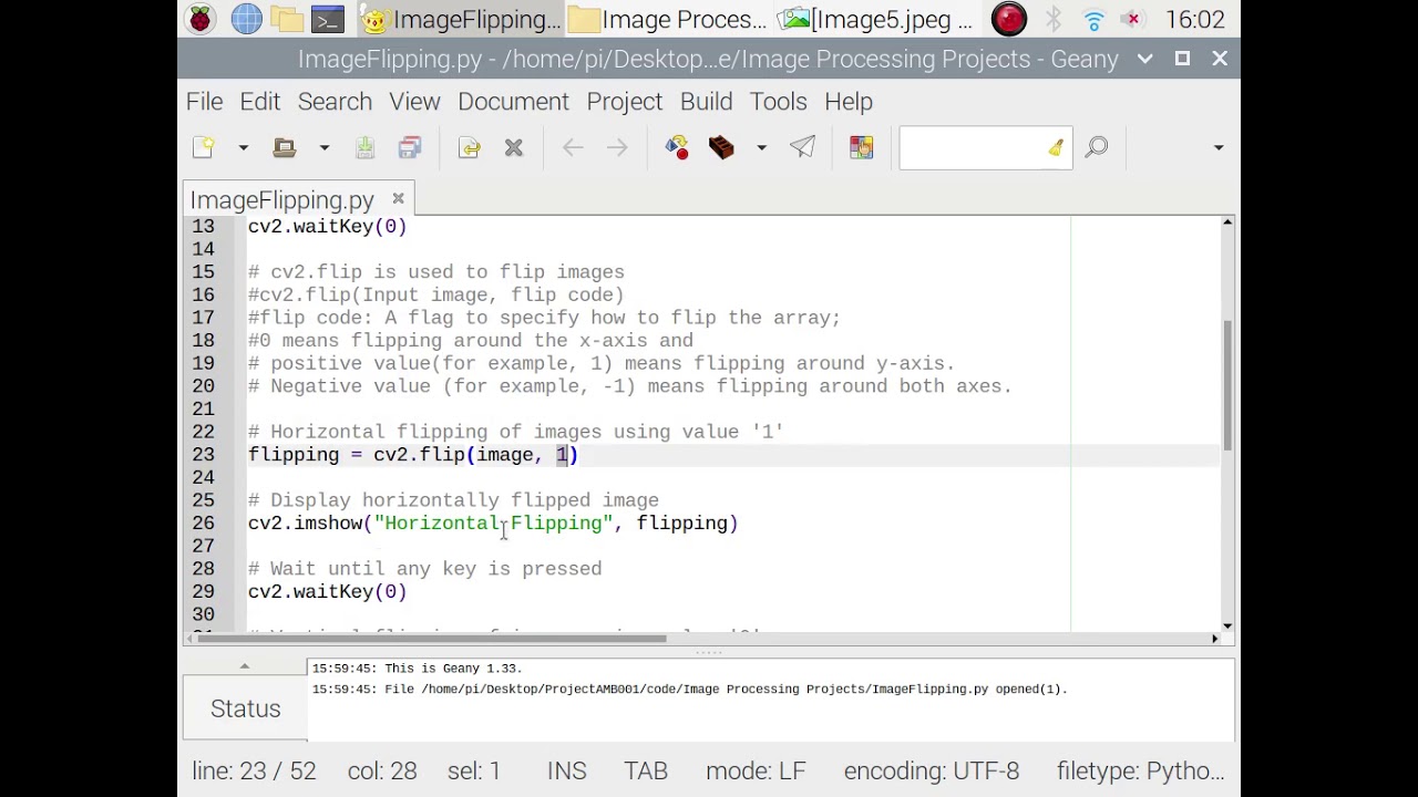 Image processing Using Python 6 Image Flipping