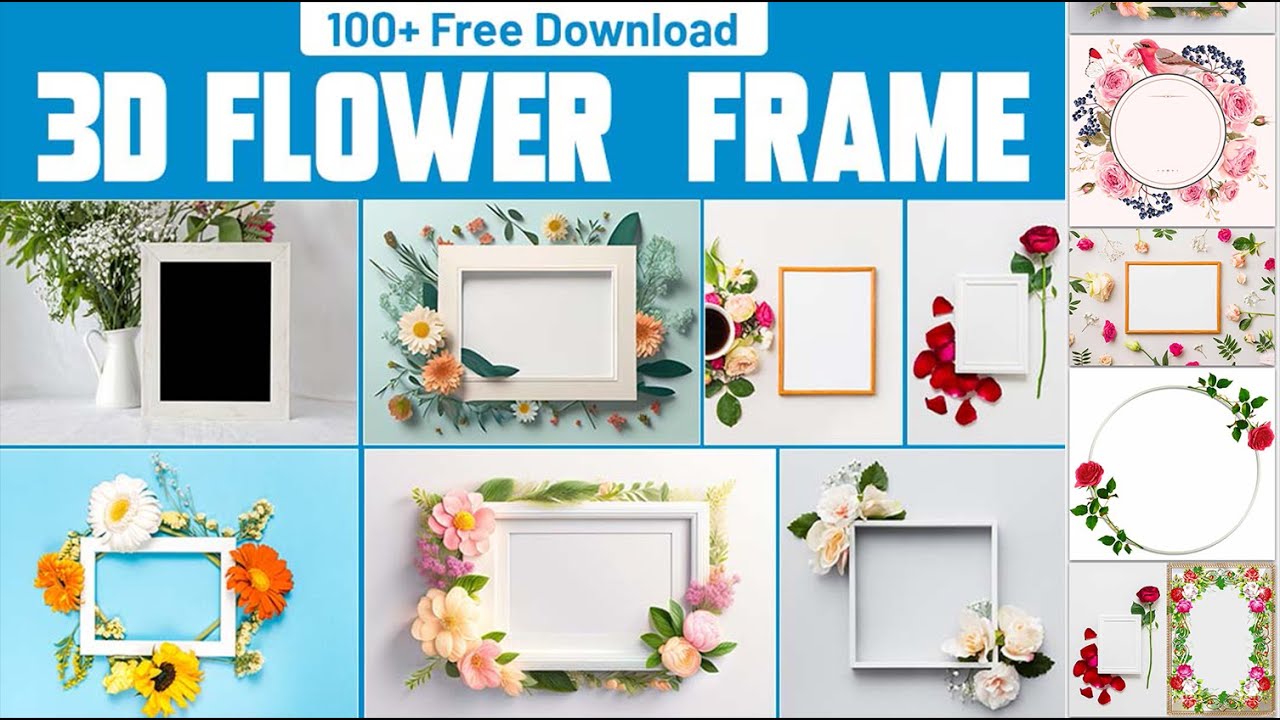 100+ Flower Photo Frame PNG Background images Free Download by customepisode.com