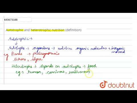 Autotrophic and heterotrophic nutrition (definition) | 7 | PLANT LIFE | BIOLOGY | ICSE | Doubtnu...
