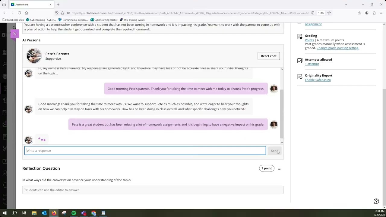 Blackboard AI Conversation Tool
