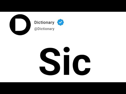 Sic Meaning In English
