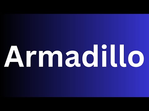 How to pronounce Armadillo perfectly? How to say Armadillo? How to speak Armadillo?