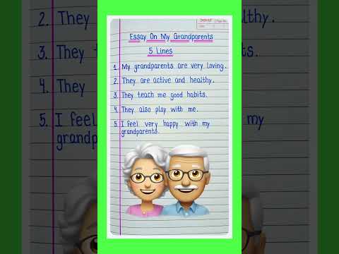5 Lines Essay On My Grandparents/Essay On My Grandparents/My Grandparents Essay/My Grandparents l