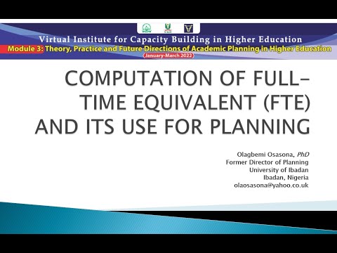 Computation of FTE and Its Use for Academic Planning by Olagbemi Osasona
