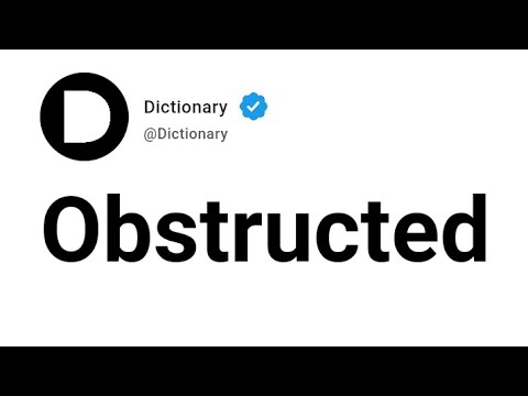Obstructed Meaning In English