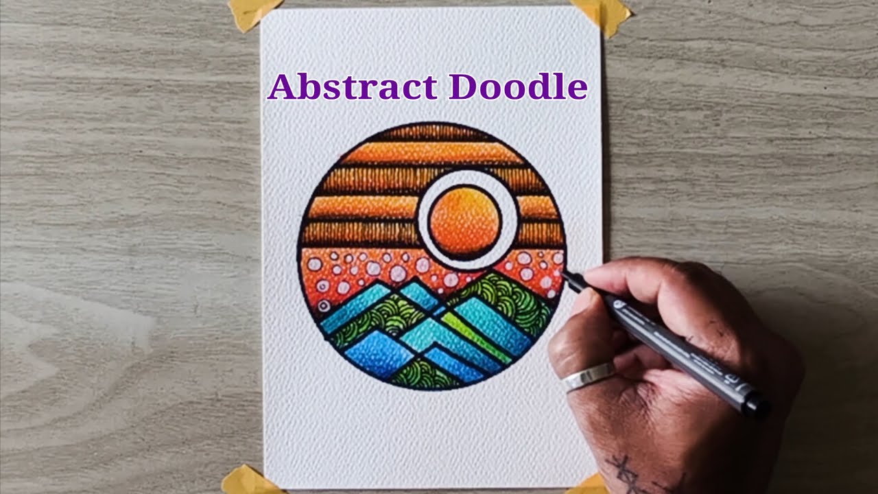Abstract Doodle Art / Easy For Beginners / Colorful Doodle / 365 Days Challenge / Day #39