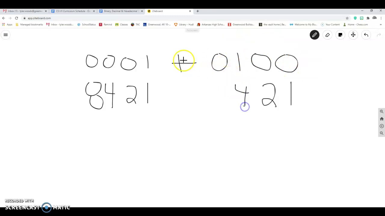 Binary/Decimal Worksheet
