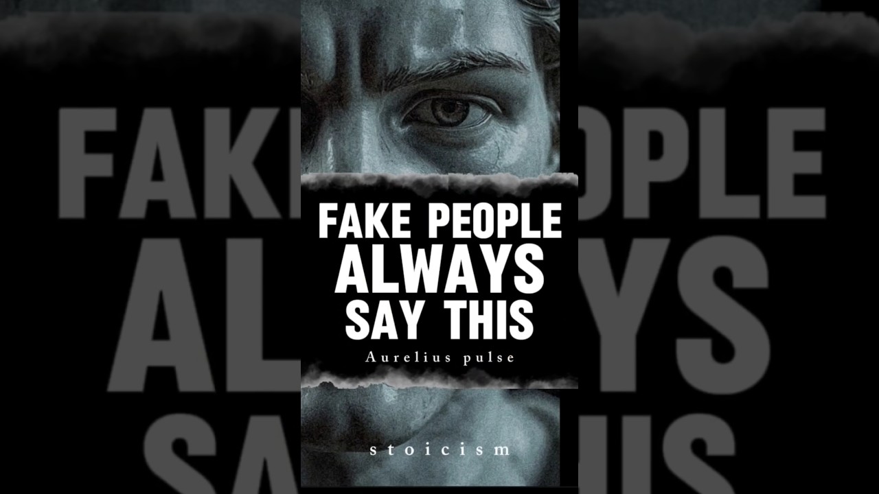7 Things Fake People Say to Manipulate You #stoicism