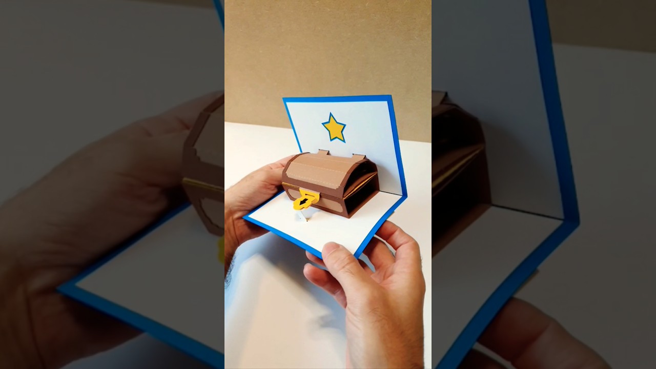 Treasure Chest Gift Card Holder - Pop-Up Card - Star Version