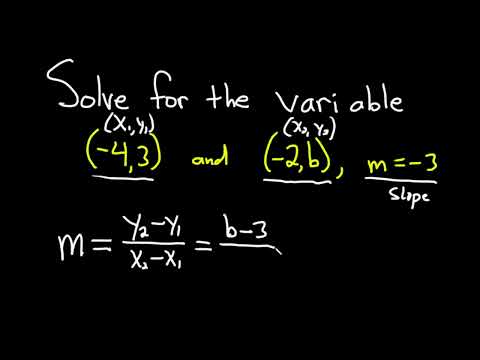 Solve for the Missing Variable in The Slope Formula