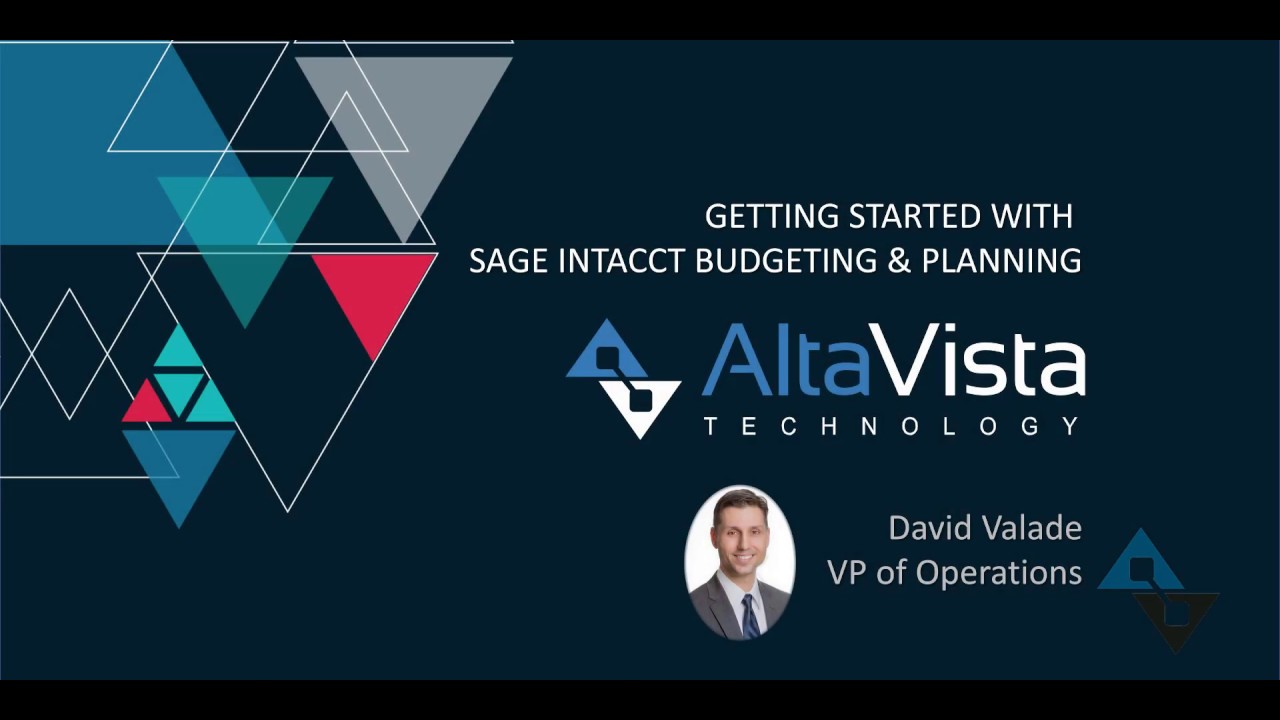 Sage Intacct Planning: Basic Tutorial