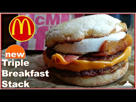 McDonald's® | Triple Breakfast Stacks Review! | Egg McMuffin 🍳🥓☀️