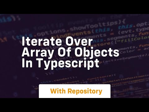 iterate over array of objects in typescript