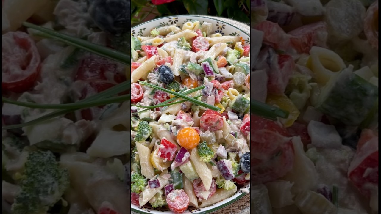 Salade de Pâtes Crémeuse Sans Mayonnaise et Healthy, ls recette dans Ls Déscription👇👇#food
