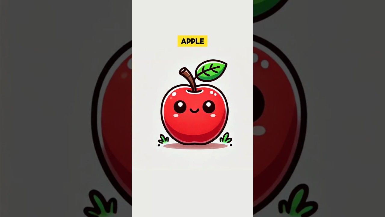 Kawaii Fruit Drawing Compilation | AI Art #shorts #drawing #fruit #ai