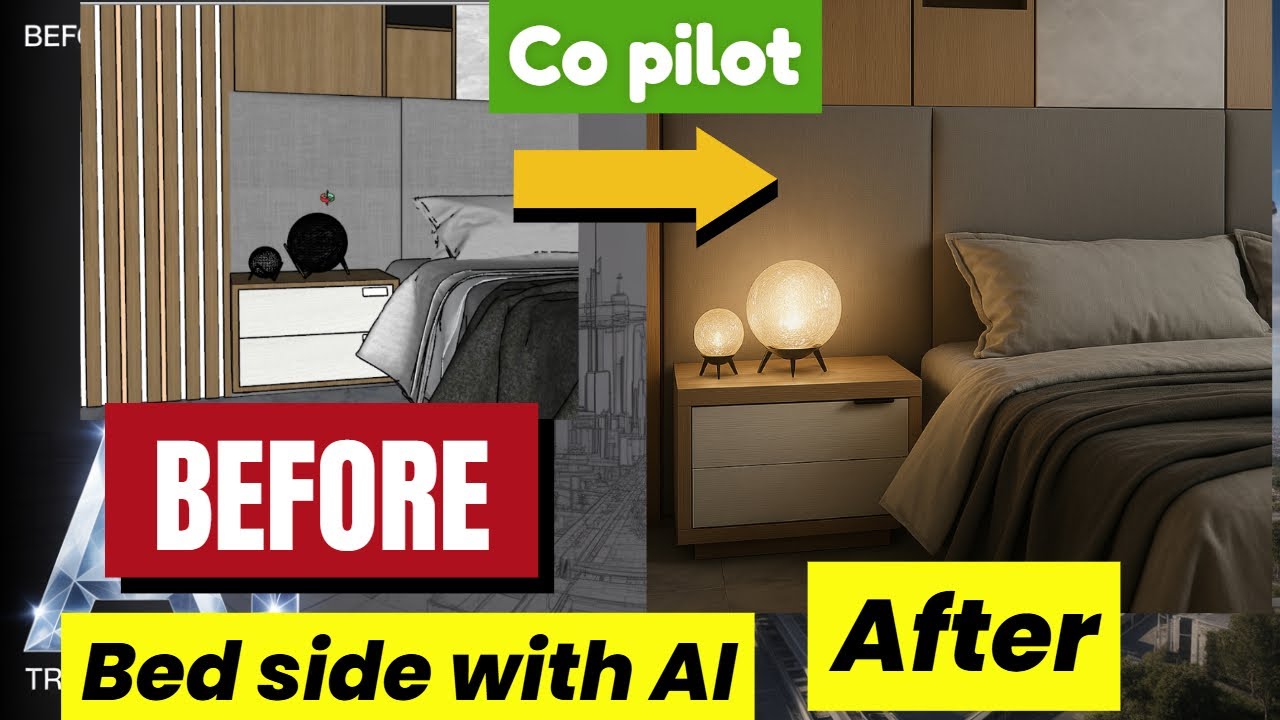 AI Generated Bedside Table Render | Stunning 3D Visualization with Microsoft Copilot AI