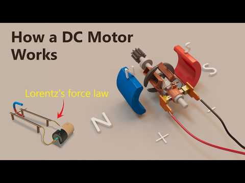 How a DC Motor Works in 3D | Working Principle of DC Motor #electrical