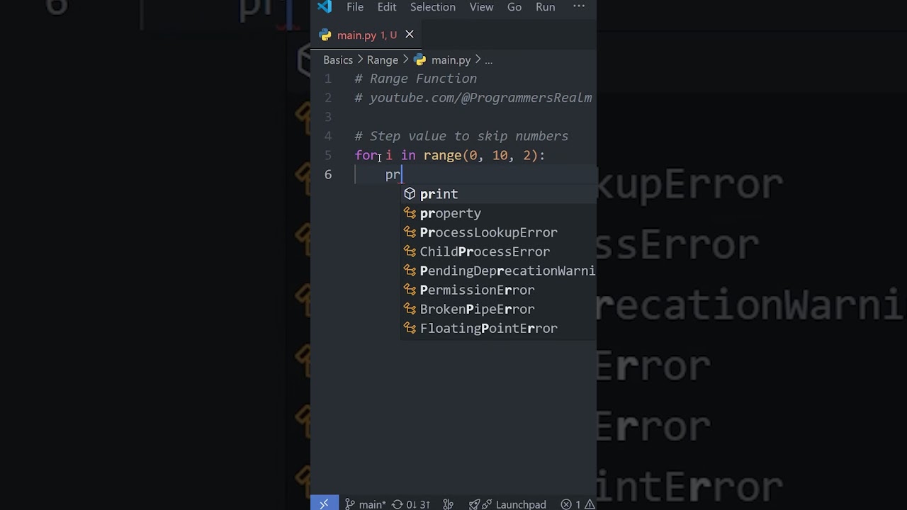 Python Basics: RANGE() Function in Under a Minute 🔢