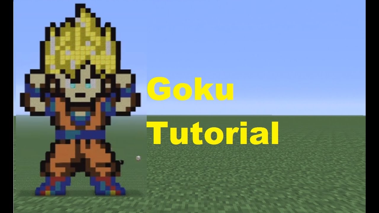 Minecraft Pixel Art: Goku Tutorial *Remake*