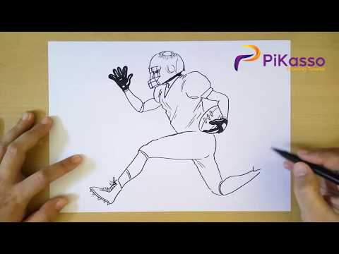How to Draw a Football Player step by step