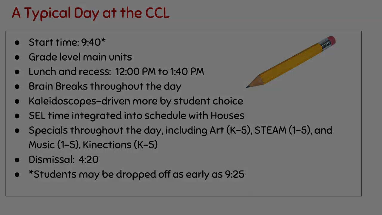CCL New Parent Orientation Presentation
