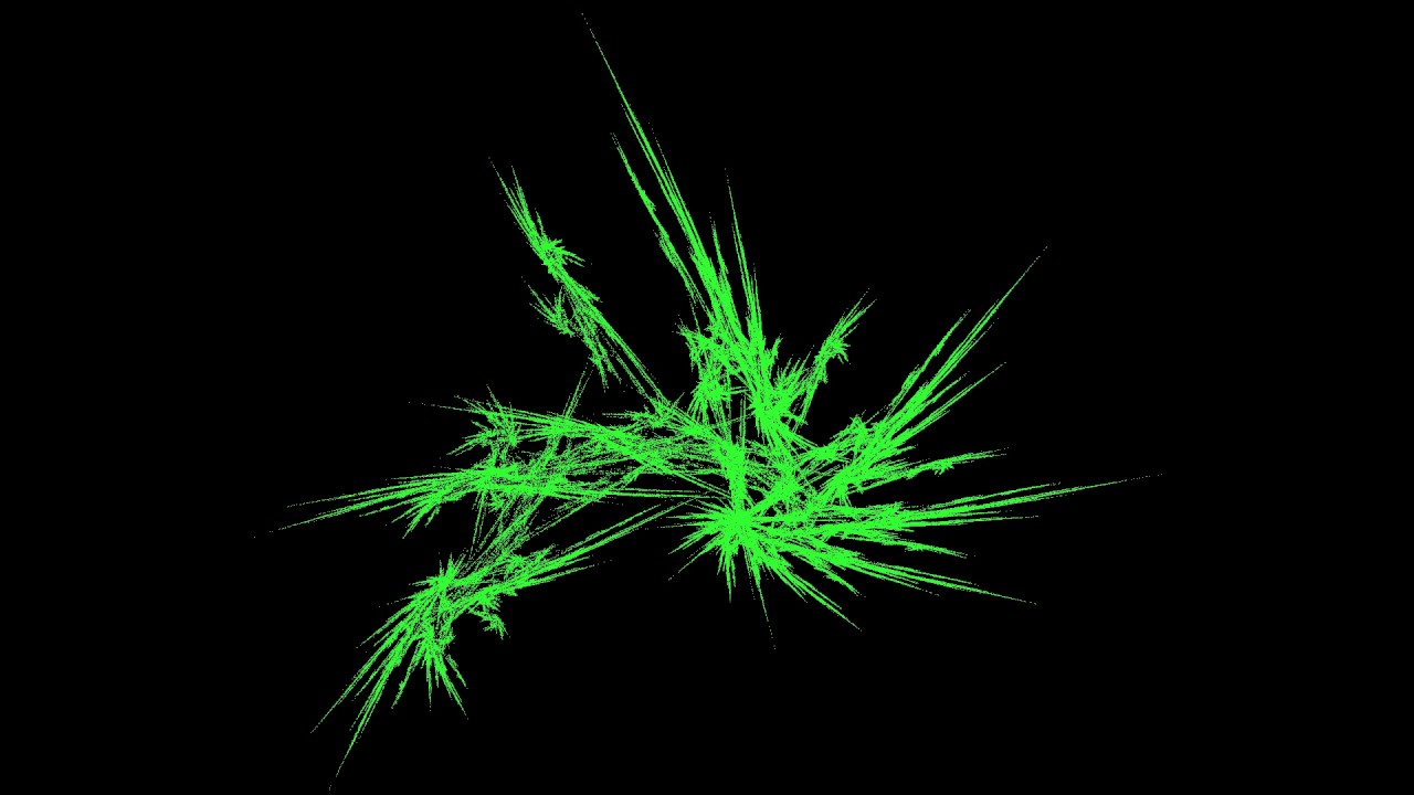 Nice Graphical effect with Barnsley Fern Fractal algorithm N°3 (python with source code)