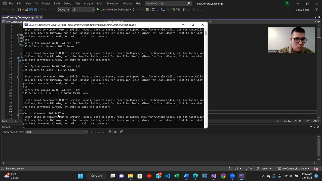 Currency Converter Program with C++ and Visual Studio